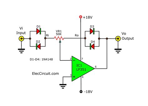 signal amplifier circuit diagram with set input output ratio