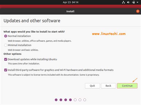ubuntu 20 04 lts desktop installation steps with screenshots