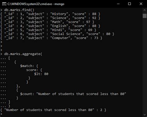 mongodb aggregate count with examples