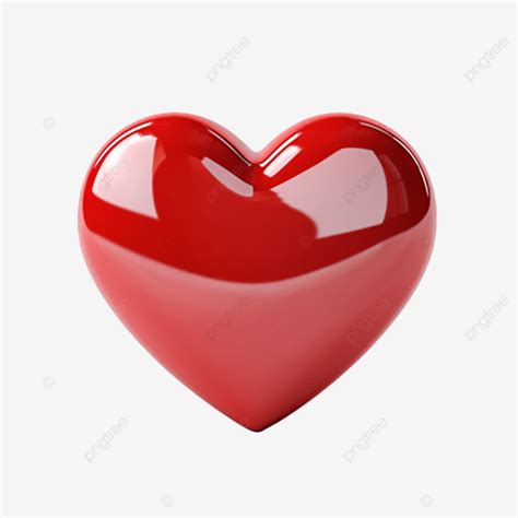 عيد الحب قلب أحمر لامع ثلاثي الأبعاد يرمز إلى العاطفة والمودة على خلفية