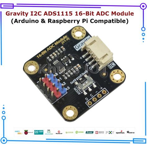 jual dfrobot gravity i2c ads1115 16bit adc module for arduino raspberry
