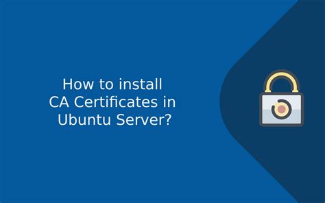 How To Install Ca Ssl Certificates In Ubuntu Server