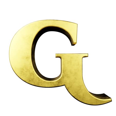 Gold Text Effect Letter G 3d Render 16316811 Png