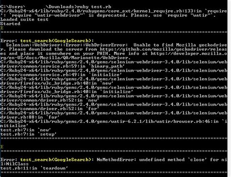 selenium when i try to run my cucumber scripts i get an error how to