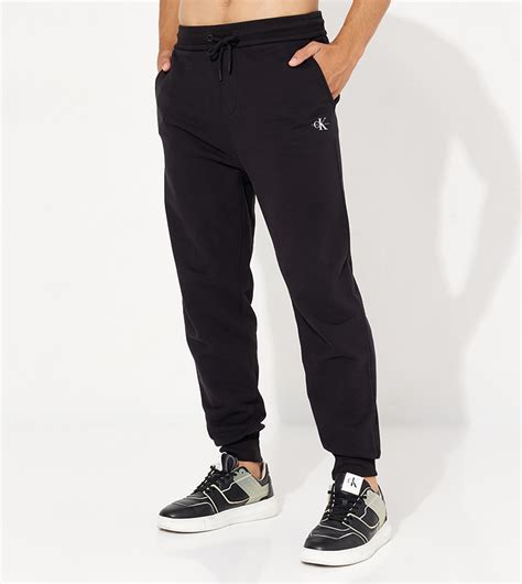 Buy Calvin Klein Logo Detail Drawstring Waist Joggers In Black