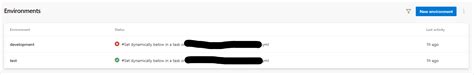 how can i set environment status in azure devops yaml