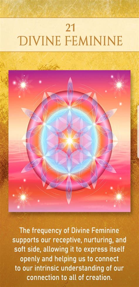 Sacred Geometry Activation Cards ~divine Feminine ~the Frequency Of The