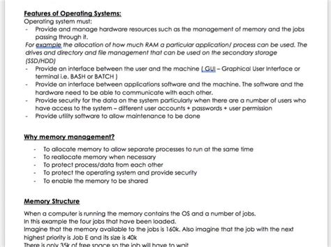 ocr a level computer science paper 1 notes teaching resources