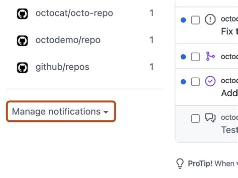 configuring notifications github docs