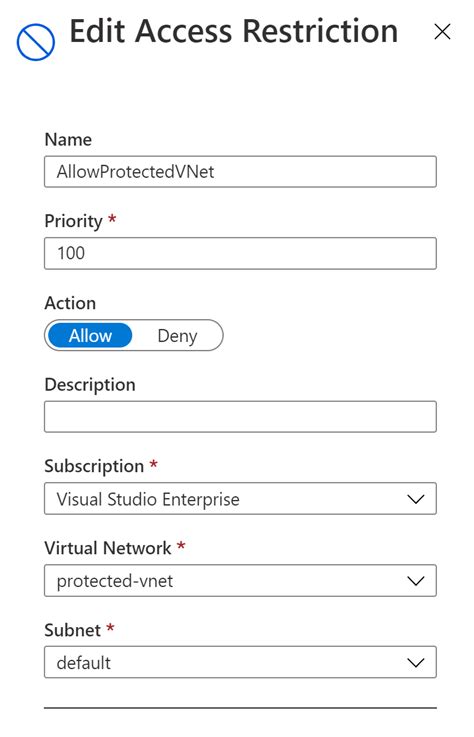 securing azure functions using an azure virtual network