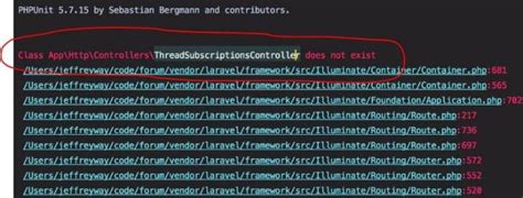 php laravel 5 5 phpunit does not display descriptions
