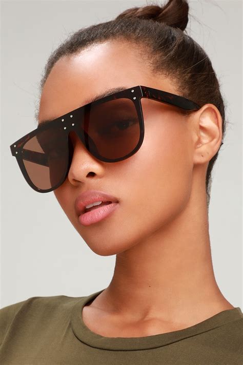 Chic Tortoise Sunglasses Flat Top Sunglasses Tortoise Sunnies Lulus