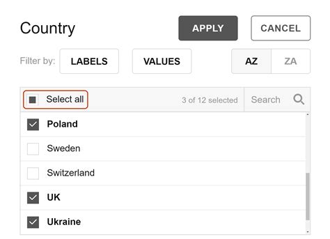 filter by selection flexmonster