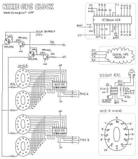 multiplexed nixie arduino arduino gps clock