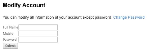 bean validation edit account