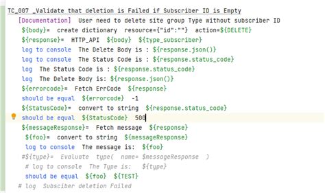 python 3 x in robot framework for api automation in delete call