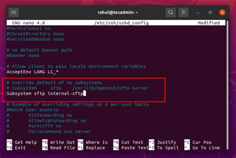 how to create sftp user for a web server document root tecadmin