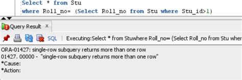 oracle types of subqueries
