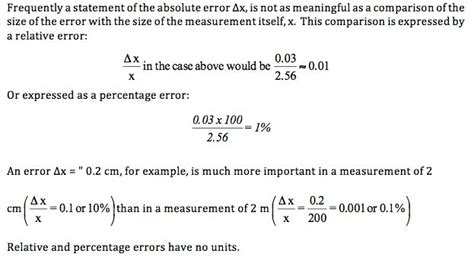 absolute error physics meaningful