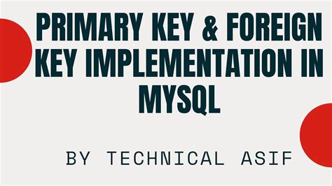 primarykey foreignkey mysql primary key and foreign key