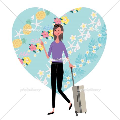 海外旅行 女性 地球 イラスト素材 [ 5470915 ] フォトライブラリー Photolibrary