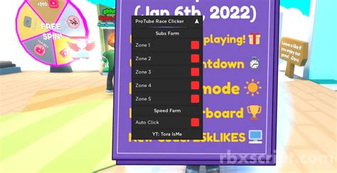 protube race clicker subs farm speed farm auto click scripts rbxscript