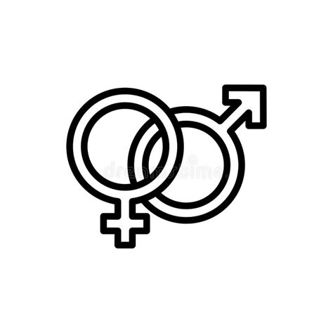 Sex Symbols Gender Signage Unisex Icon Flat Vector Template Design