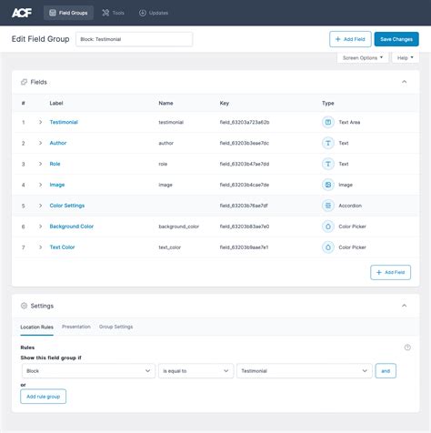 acf blocks