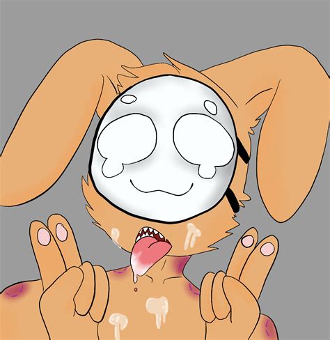 Rule 34 Ahe Gao Bite Mark Bunny Cum Furry Mask Sharp Teeth Solo