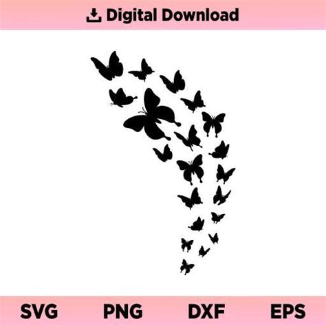 Butterflies Flying Svg Butterfly Swarm Svg Butterflies Svg Flying