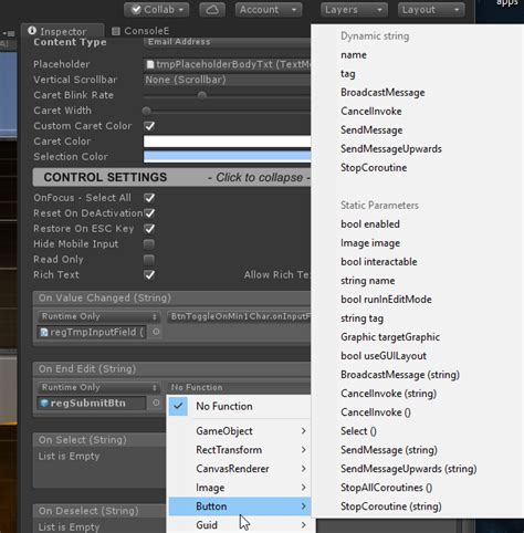 how to invoke a click from unity editor inspector r unity3d