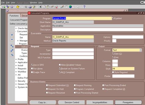 oracle apps how to make the oracle report concurrent program ends with