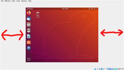 arch linux small display of guest ubuntu in virtualbox