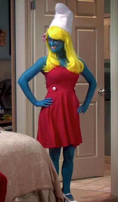 Melissa Rauch As Bernadette Rostenkowski Smurfette Full Body