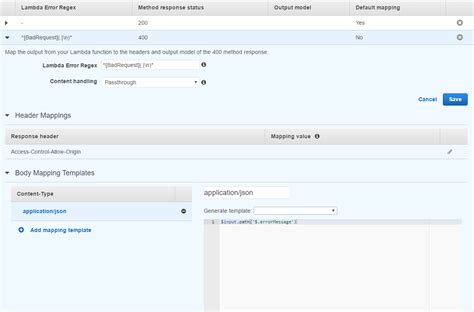 amazon web services aws api gateway returns 200 even if