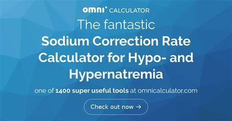 sodium correction rate calculator