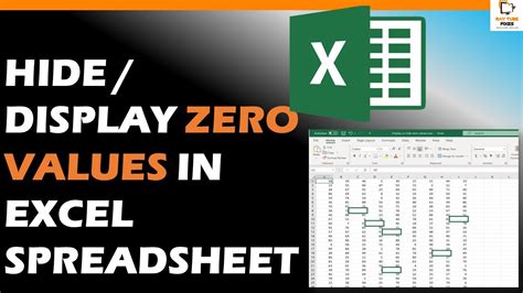 how to hide zero values in excel spreadsheet or for a specific cell