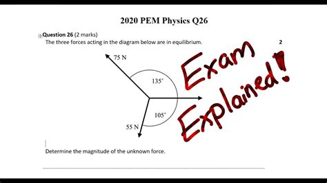 2020 pem 11physics q26 resolving force vectors youtube