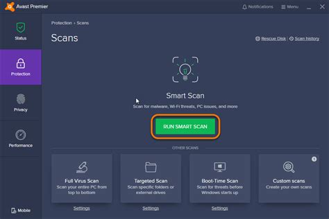 running smart scan in avast antivirus official avast support