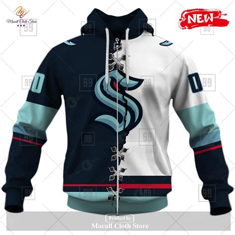 Personalized Nhl Seattle Kraken Mix Color Jersey 2023 Hoodie Sweatshirt