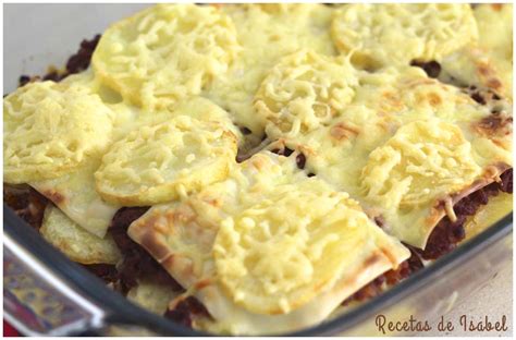 Pastel De Patatas Carne Picada Y Queso Recetas De Isabel