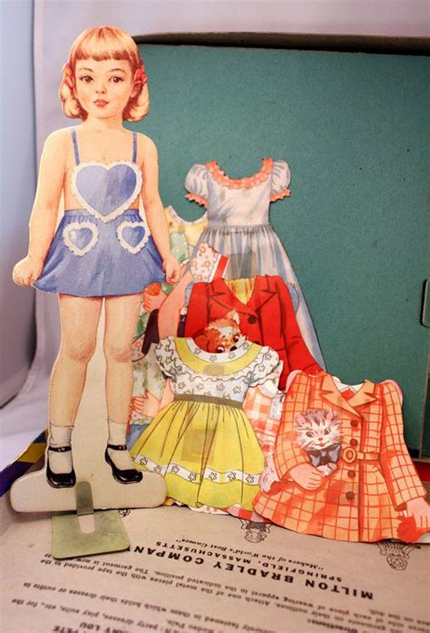 Vintage Paper Doll 1950s Girl Fashion Magnetic Magic Mary Etsy