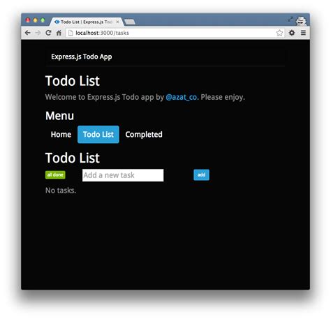 todo app with express js node js and mongodb