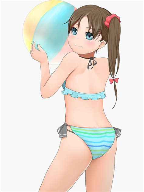 Cute Kawaii Sexy Anime Girl Bikini Sticker Von Cuteandlewd Redbubble