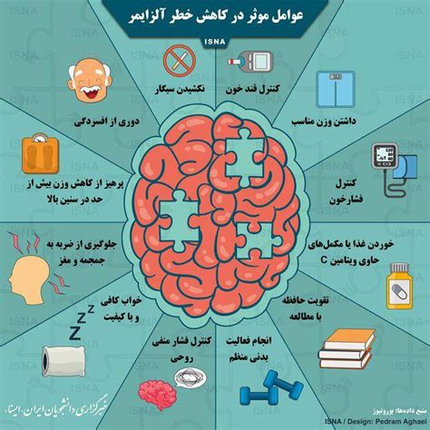 عوامل موثر در کاهش خطر آلزایمر اینفوگرافیک
