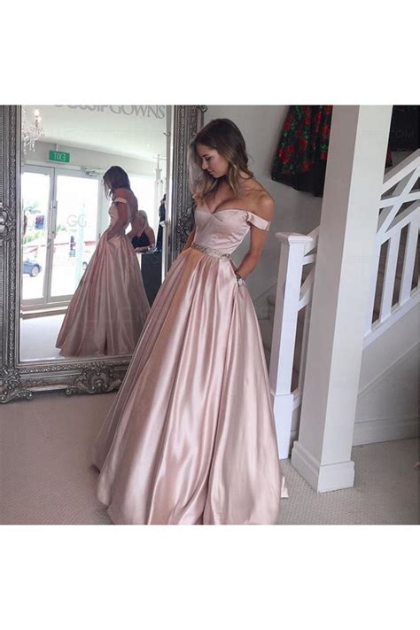Ball Gown Off The Shoulder Beaded Prom Dresses Party Evening Gowns 3020250