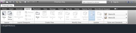 model documentation commands do not show on the ribbon in autocad