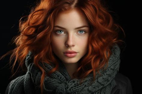 Premium Photo Redhead Woman Blows At Camera