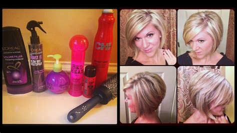 how i style my hair inverted or stacked bob youtube