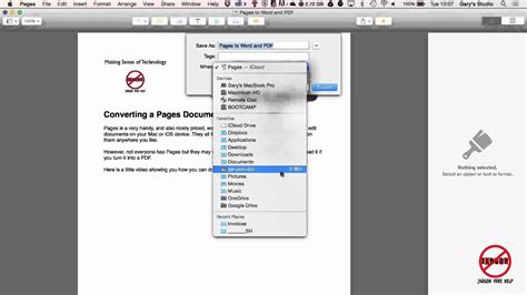 how to make pages document a pdf